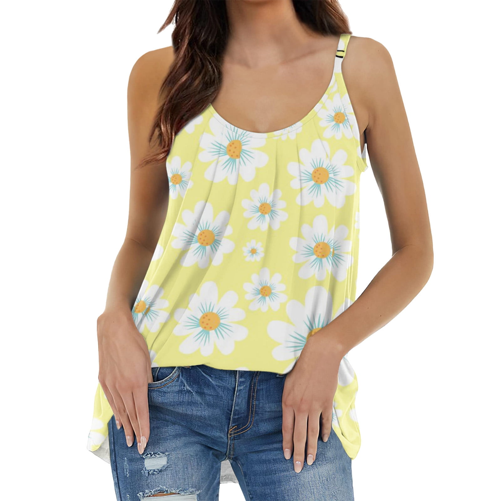 GWAABD Long Tube Tops for Women Summer Tank Tops for Women Pleated ...