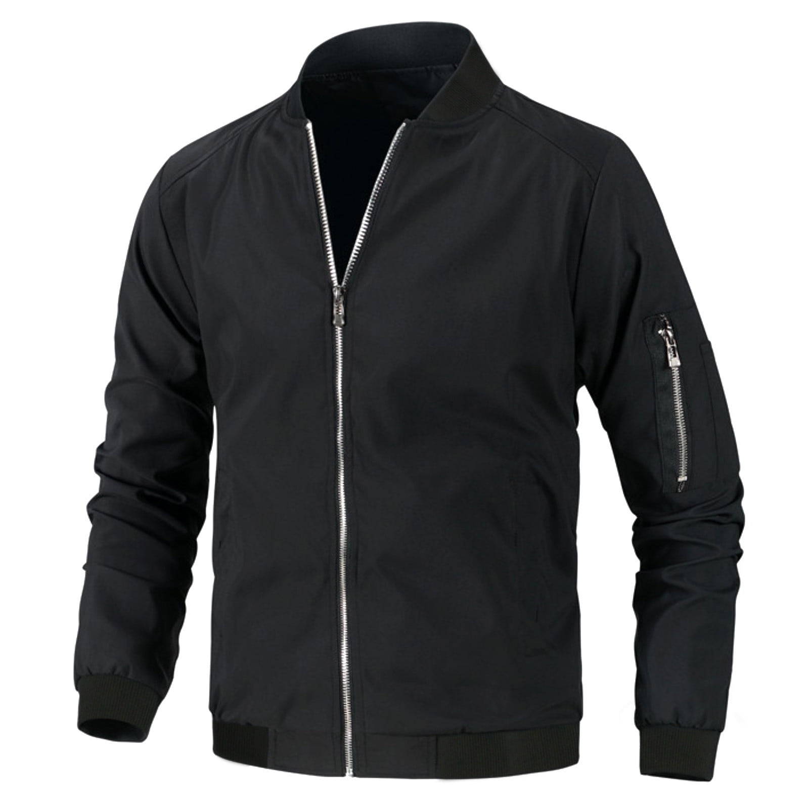 GWAABD Mens Big and Tall Jackets Male Winter Solid Slit Pocket Jacket ...