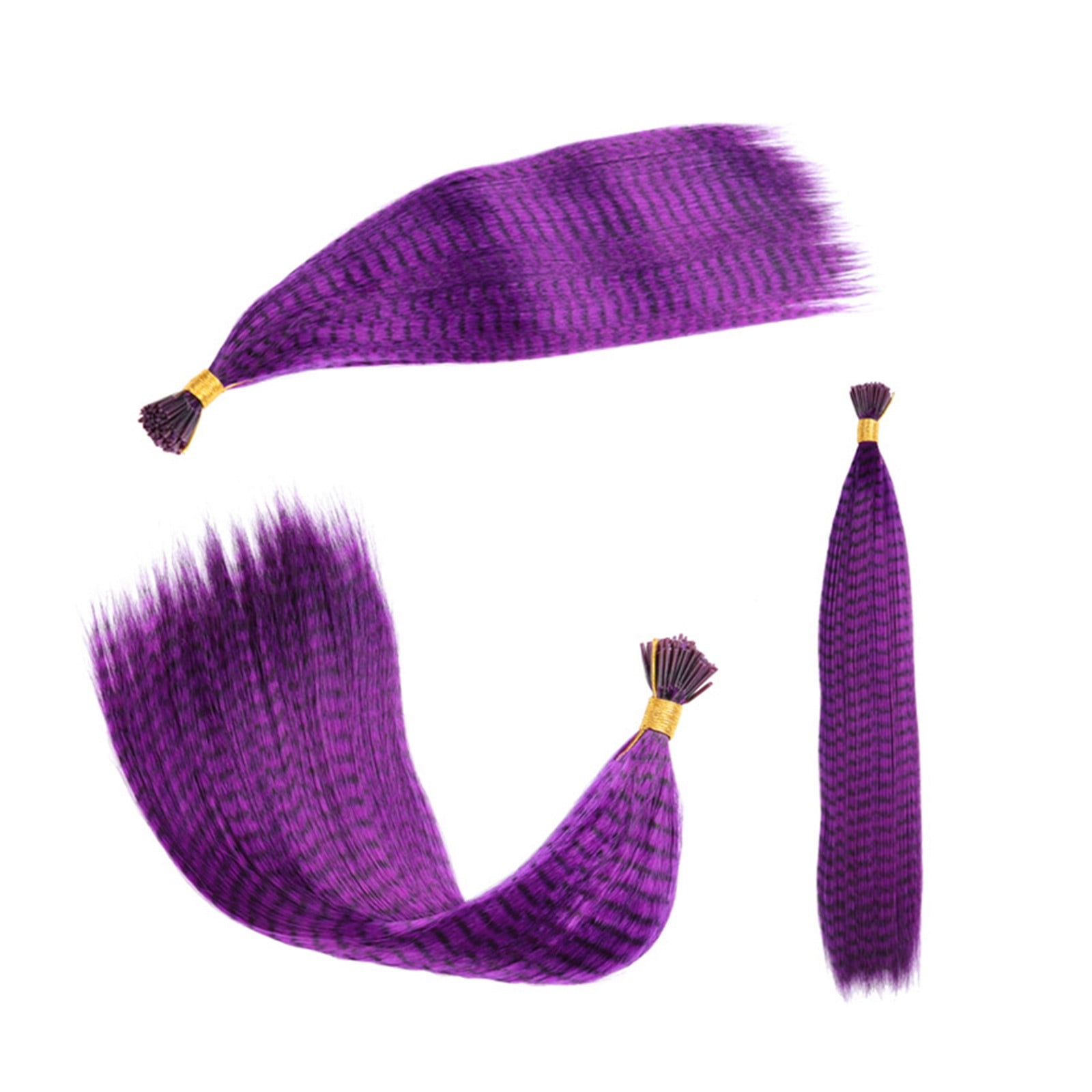 GWAABD Natural Hair Wig 100 Pcs 1 Pack of Colored Feather Hair ...