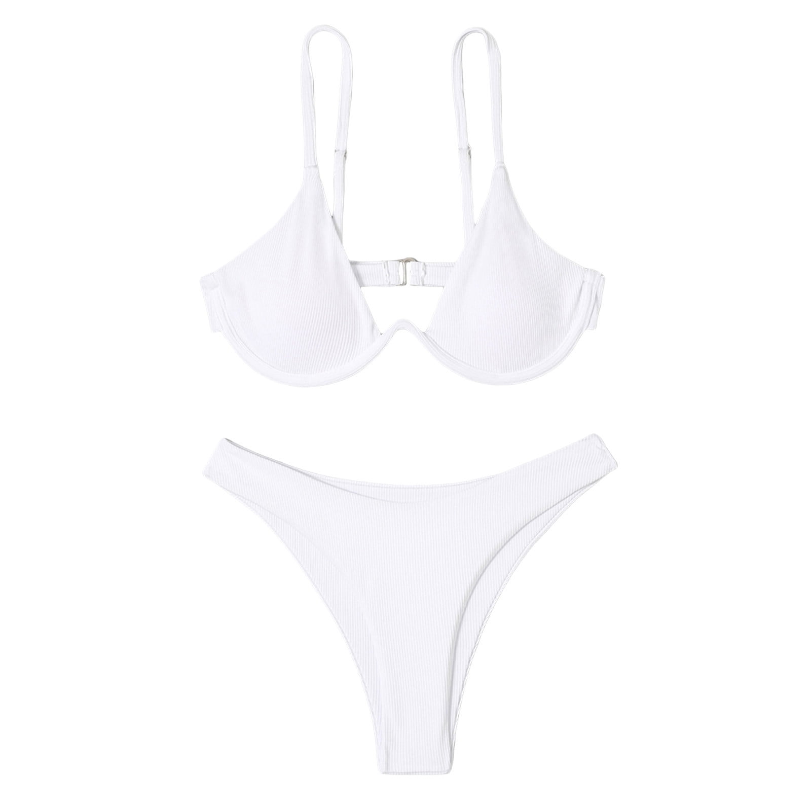 GWAABD Swimsuits Women Conservative Swimwear Push up Bikini Set Shorts ...