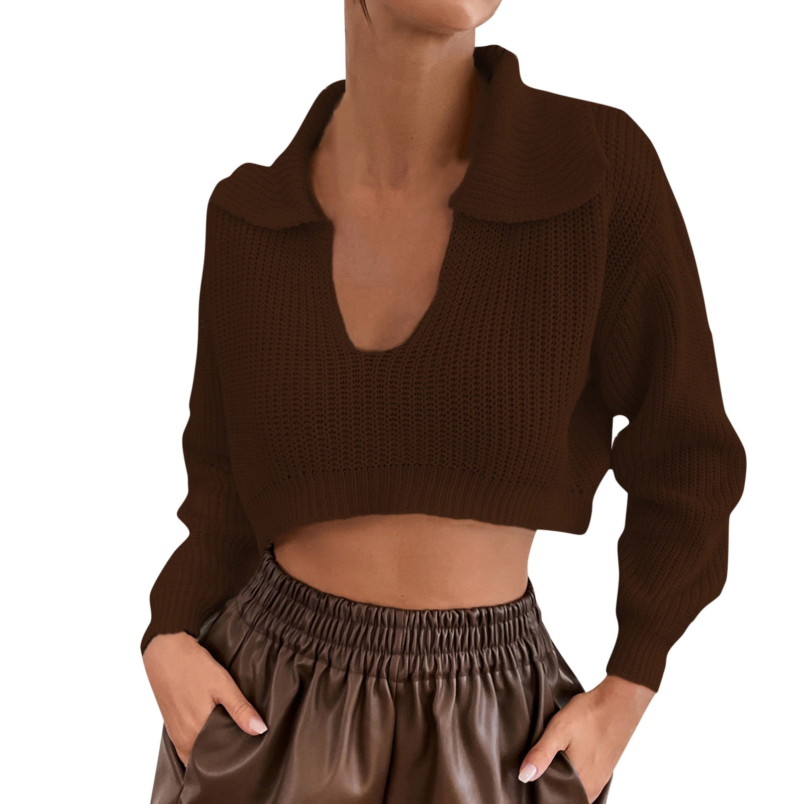 GWAABD Trendy Sweaters Autumn Winter New Station Short And Long Back ...