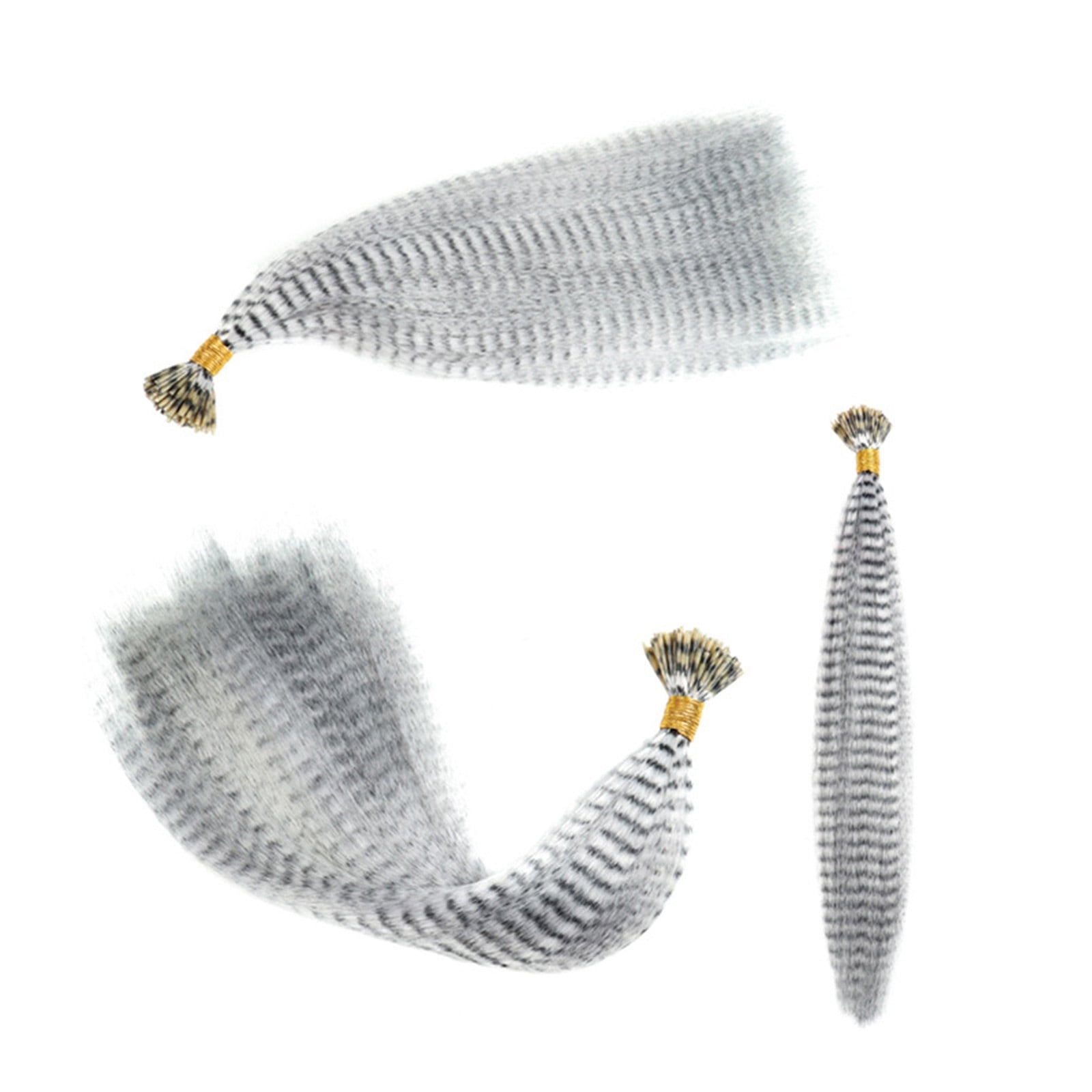 GWAABD Wig Products for Human Hair 100 Pcs 1 Pack of Colored Feather ...