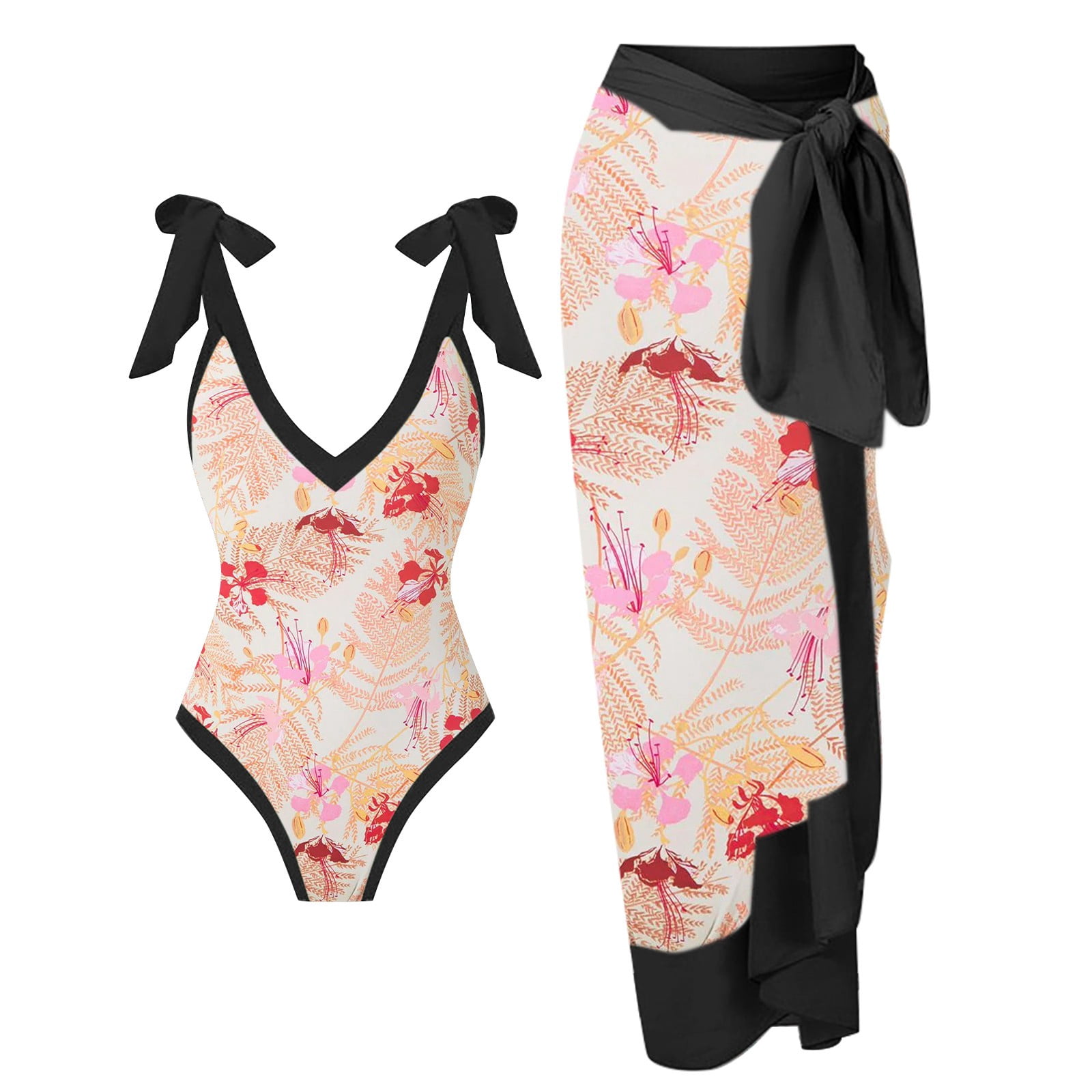 GWAABD Woman Swimsuit Two Piece Swimwear High Cut Monokini Push up ...