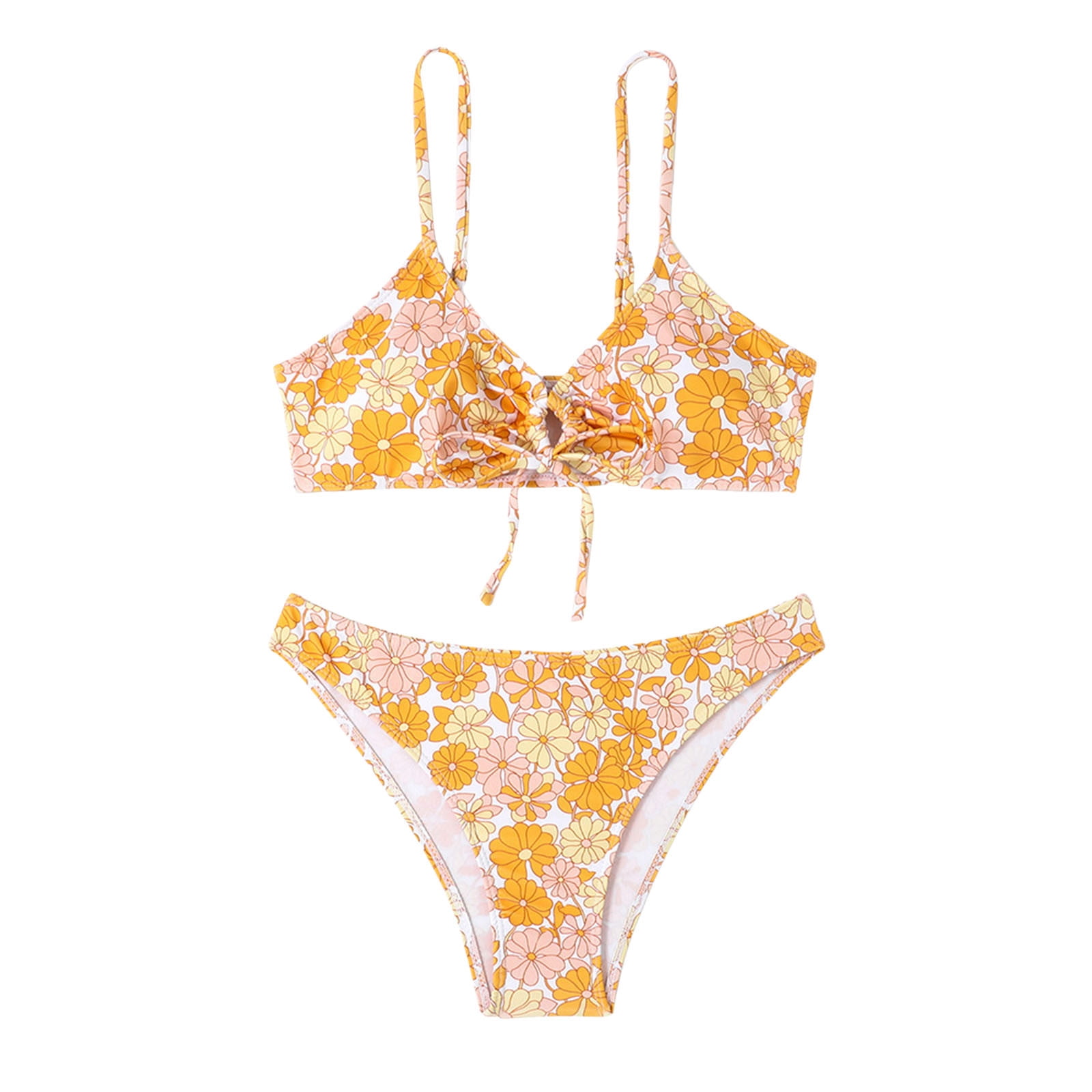 GWAABD Women Bathing Suits Two Piece Swimsuit Floral Print Swimwear ...