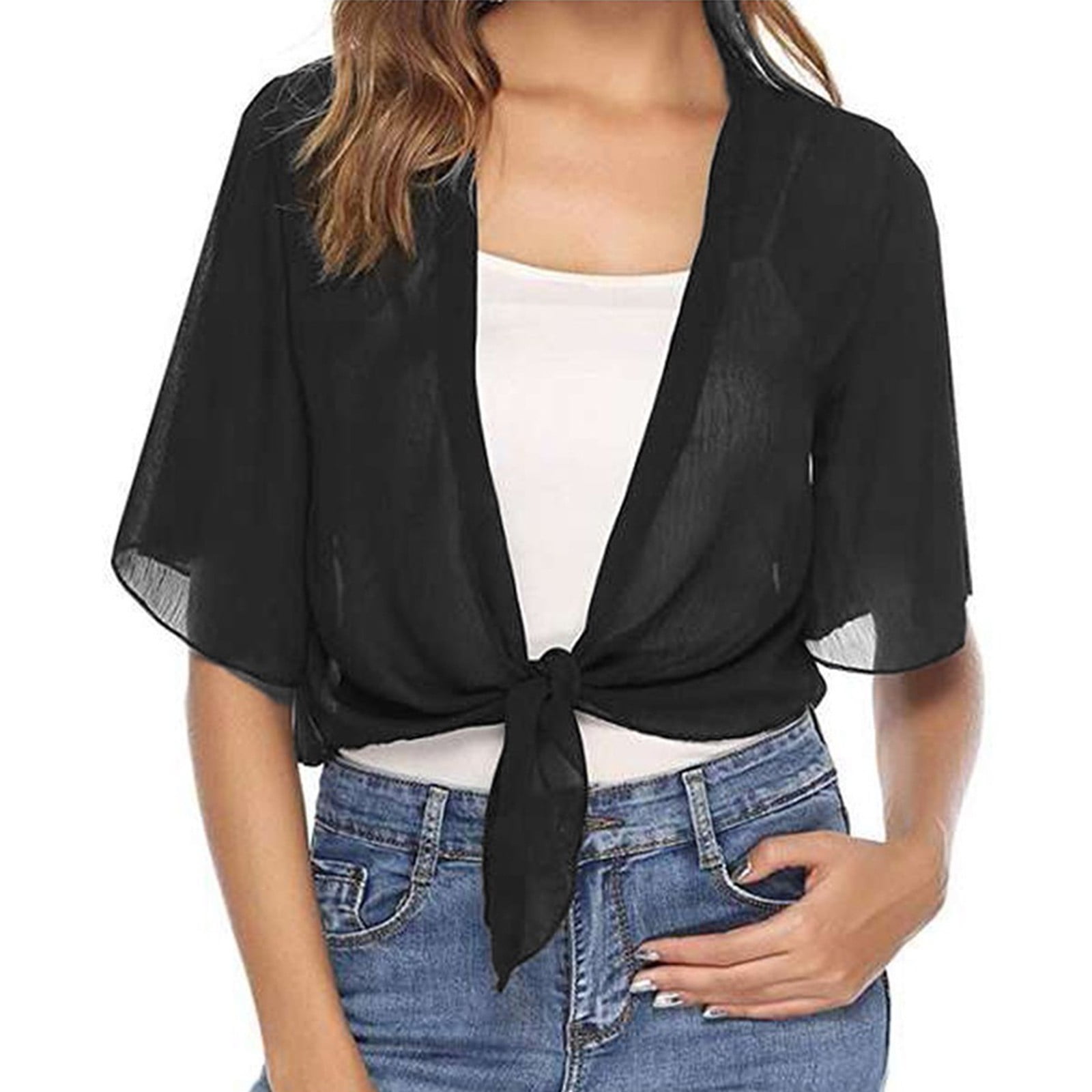 GWAABD Women Wrap Dress Women's Soft Chiffon Shawl Wraps for Evening ...