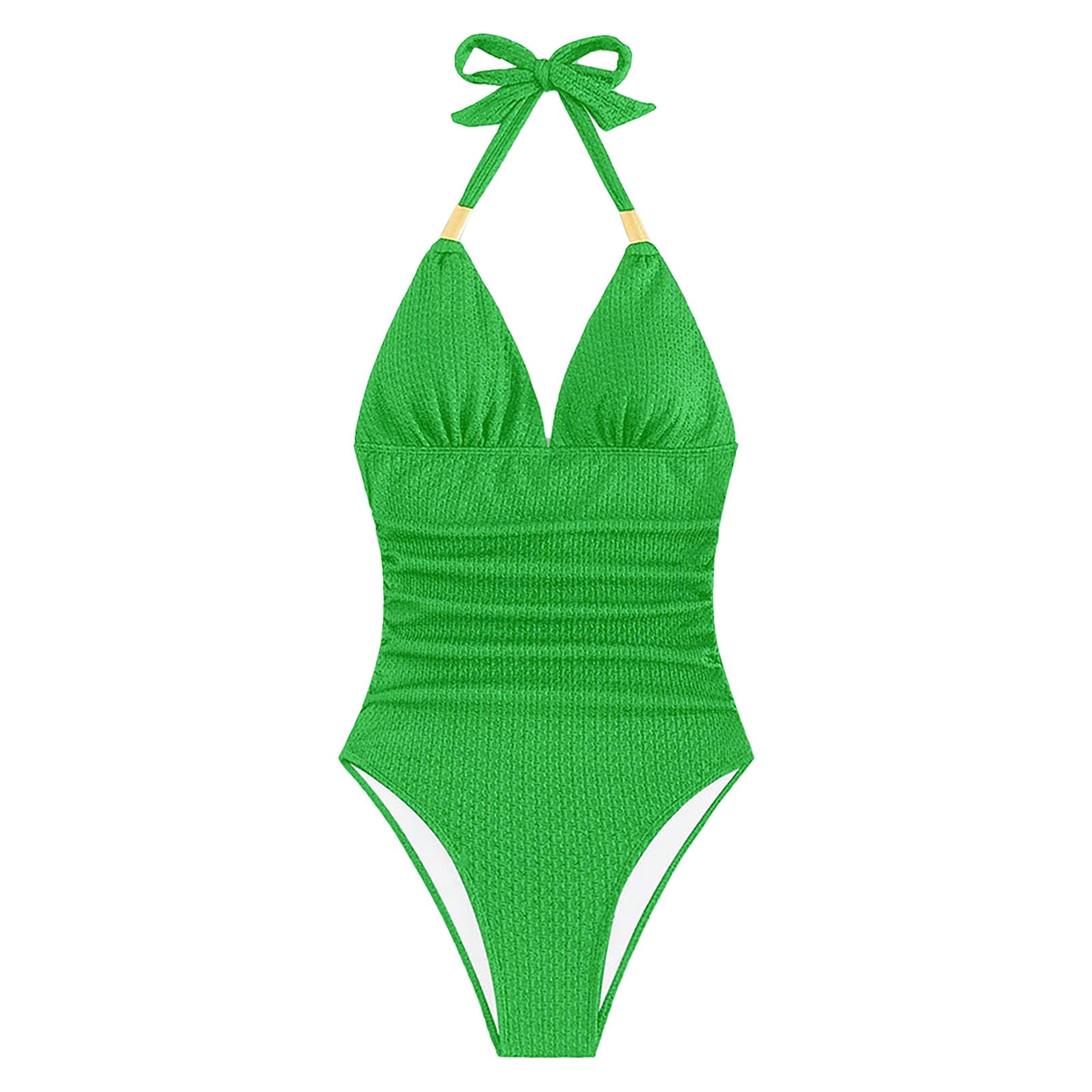 GWAABD Womens Swim Suits One Piece Solid Color Swimwear High Cut ...