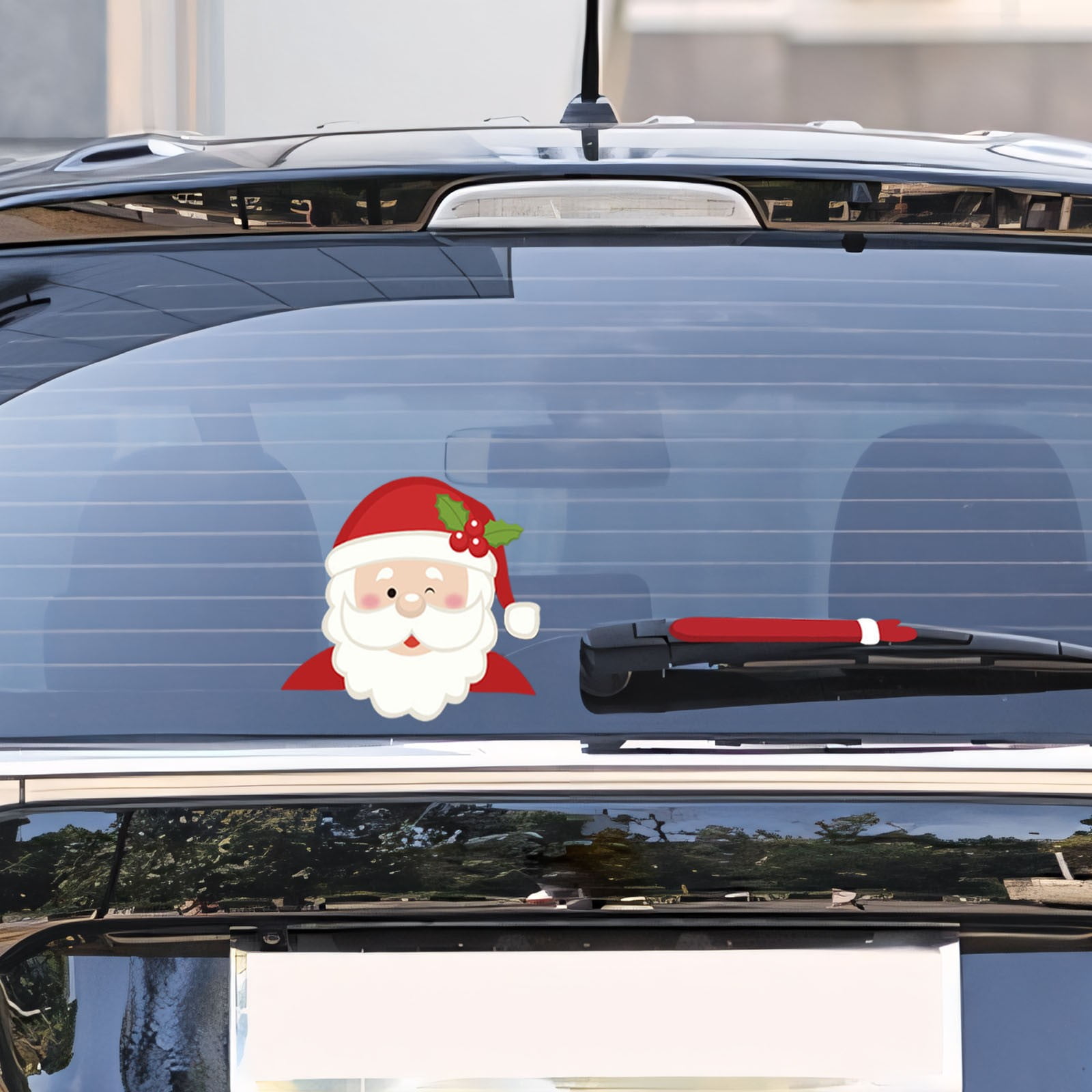 GWAAMB Christmas Car Wiper Sticker, Santa Claus Snowman Reindeer Waving ...