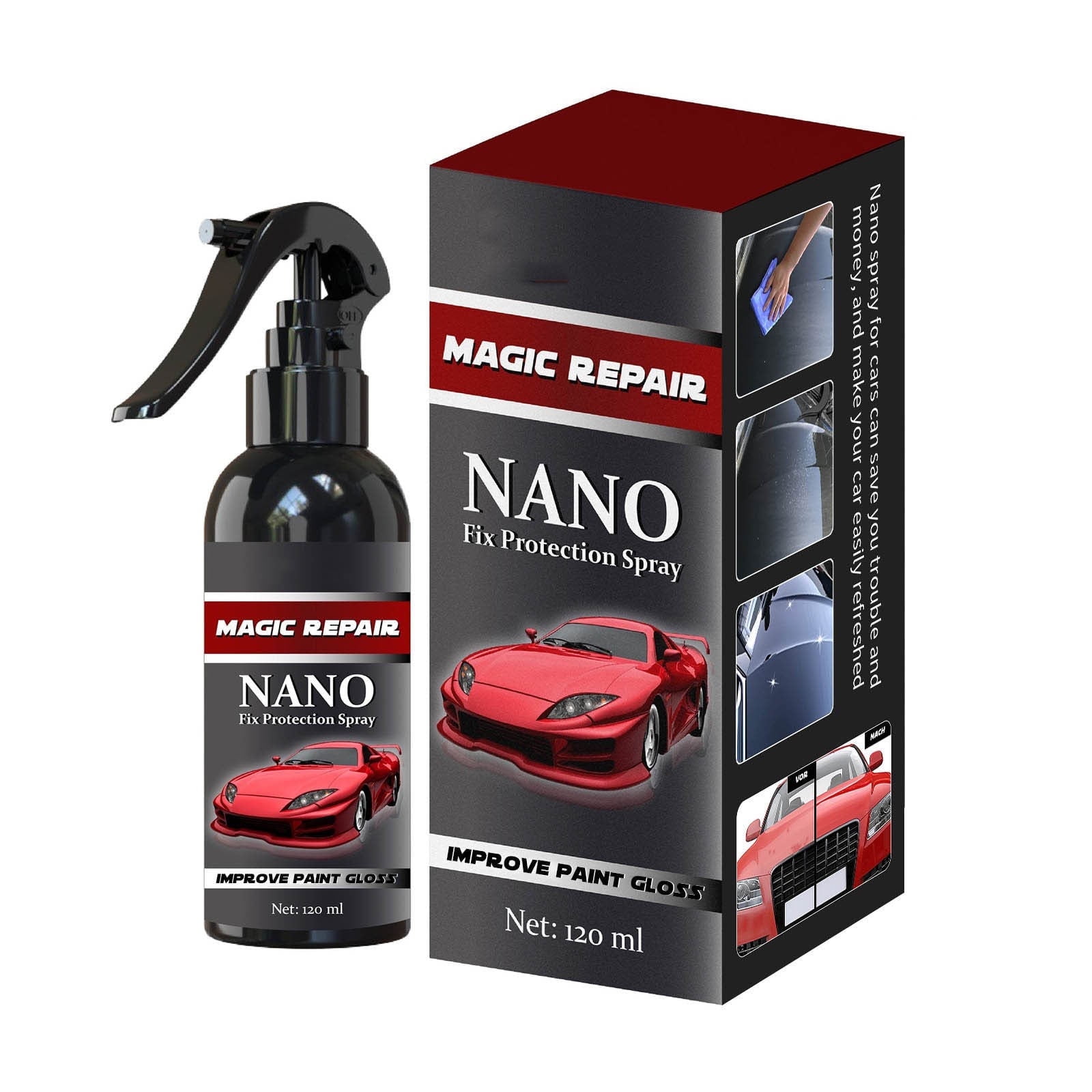 GWAAMB Magic Gem Nano Spray , Quick Effect Coating Agent, Car Wax Polish Spray, Nano Spray ...