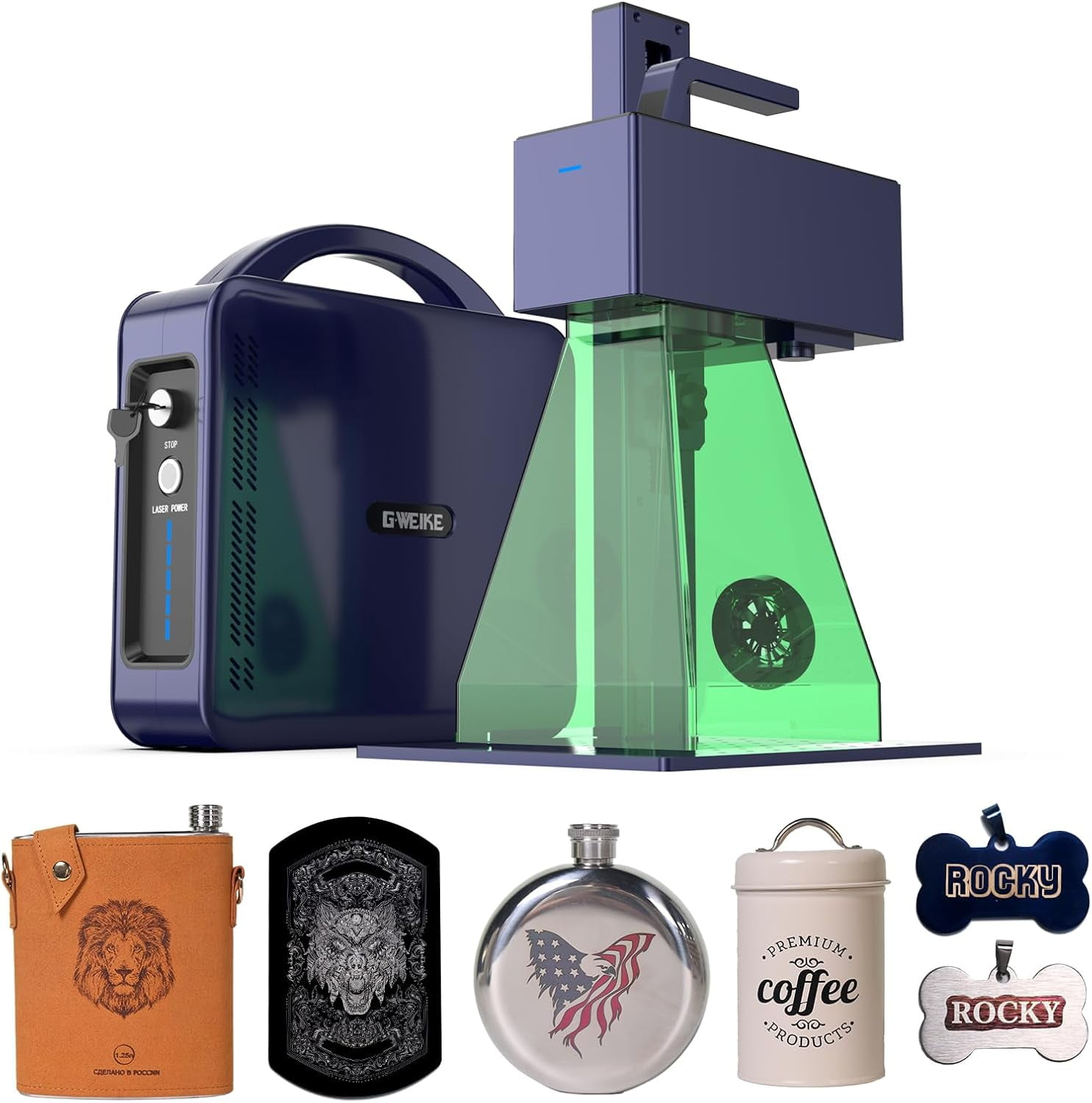 GWEIKE G2 Pro 30W Fiber Laser Engraver, 15000mm/s Fast Laser Engraver ...