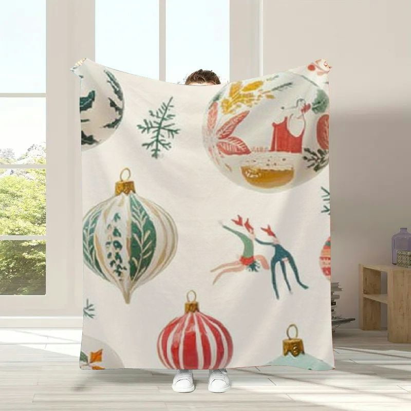 GWJING Christmas Dancer Soldier Flannel Throw Blanket Winter Bow Soft ...