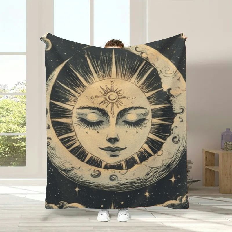 GWJING Cosmic Comfort Awaits with This Celestial Flannel Blanket ...
