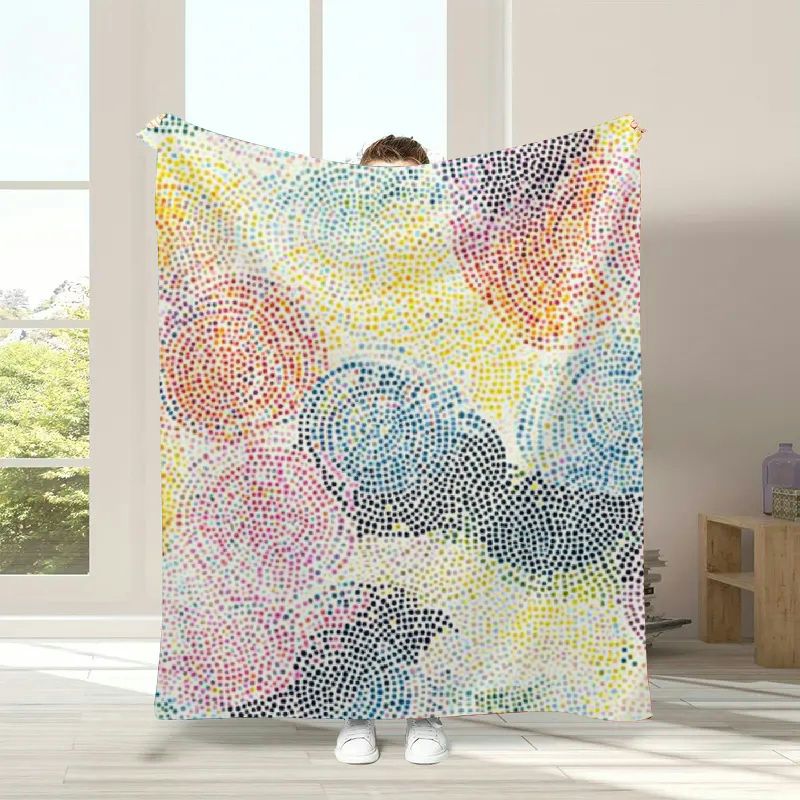 GWJING Geometric Throw Blanket, Illustration of Modern Art Pattern with ...