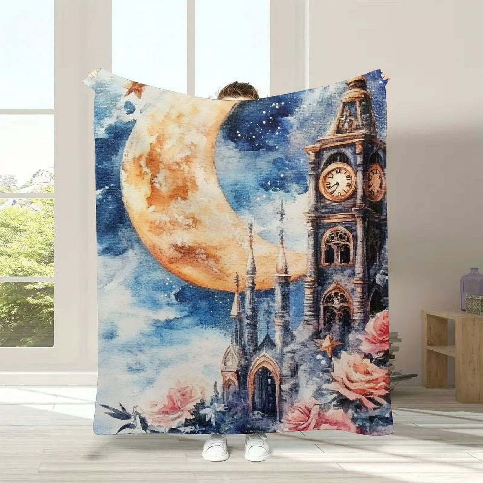 GWJING Ramadan Blanket Throw Blanket Flannel Plush Blanket Mosque Lantern Islamic for Bed Couch ...