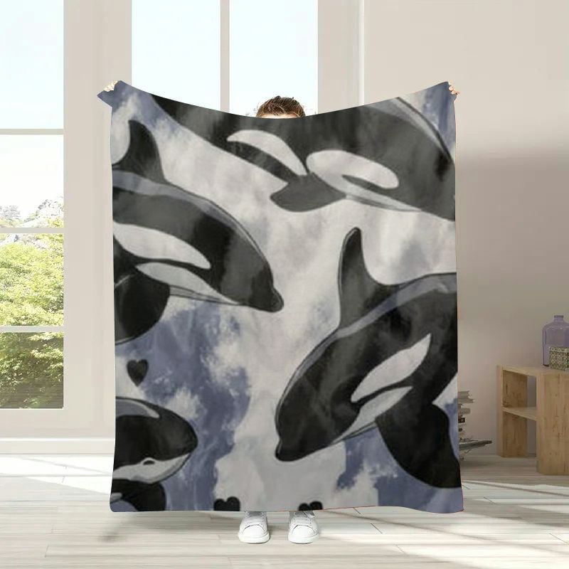 GWJINGGGGG Orca Blanket,Orca Gifts, Plush Orcas Throw,Soft Lightweight ...