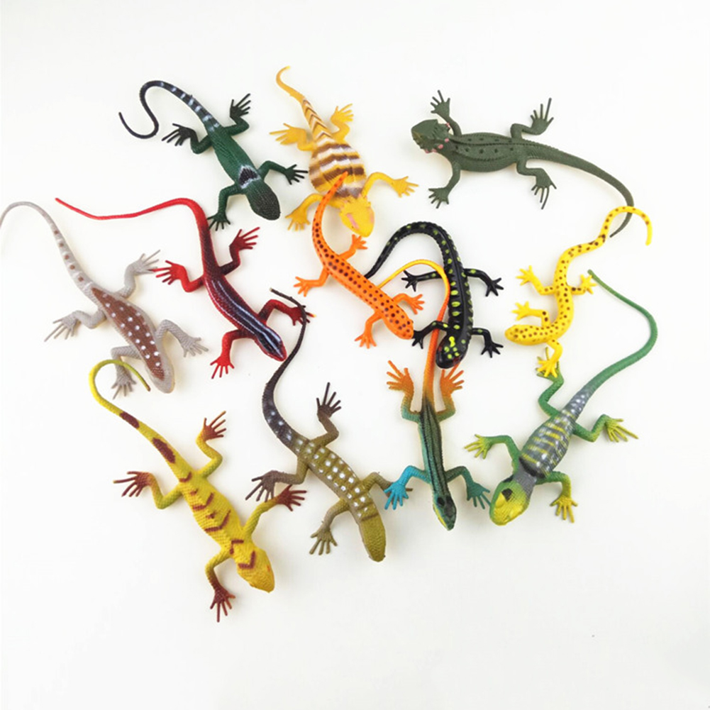 GWONG 12Pcs Mini Simulation Lizard Gecko Animal Model Magic Trick Kids ...