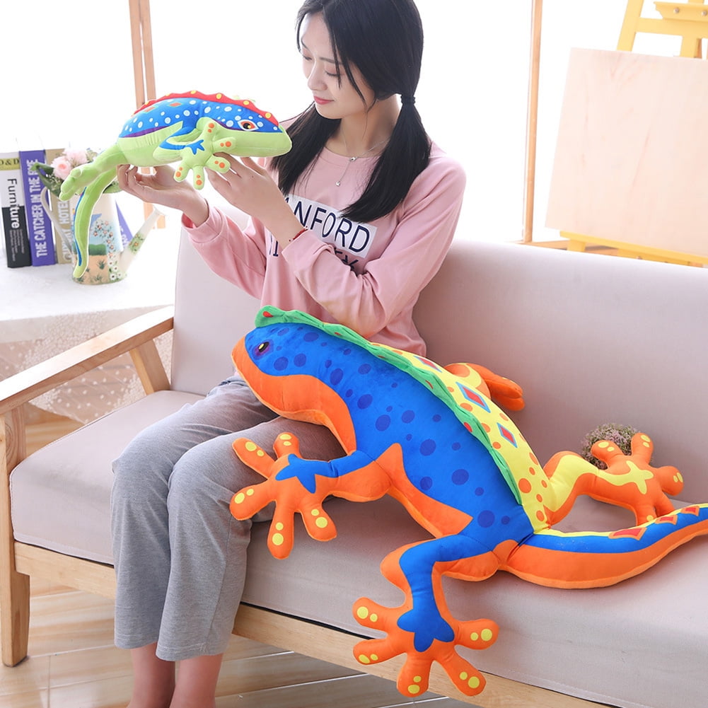 GWONG 3D Stuffed Gecko Lizard Soft Plush Fluffy Doll Pillow Sleeping ...