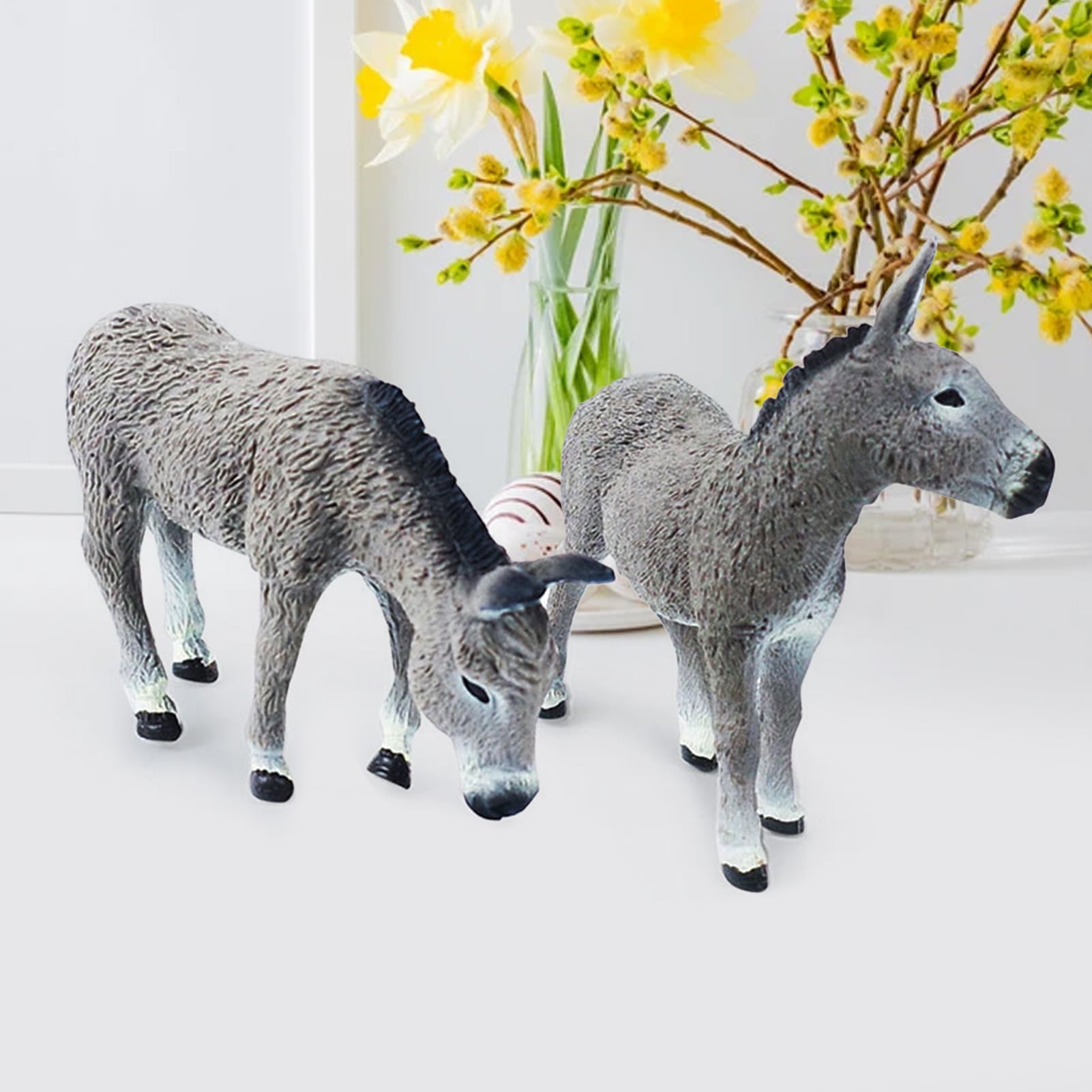 GWONG Donkey Model Figurine Decorative Smooth Surface Lovely Wild ...