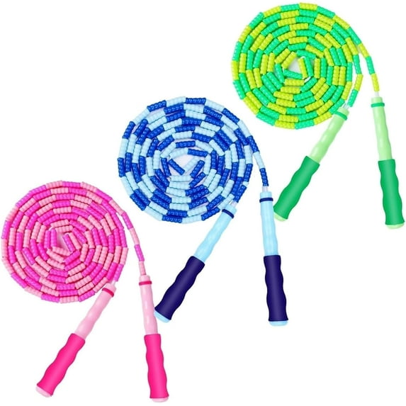 GWUN Jump Rope For Kis, Soft Beae Jump Rope, Ajustable Length Tangle ...