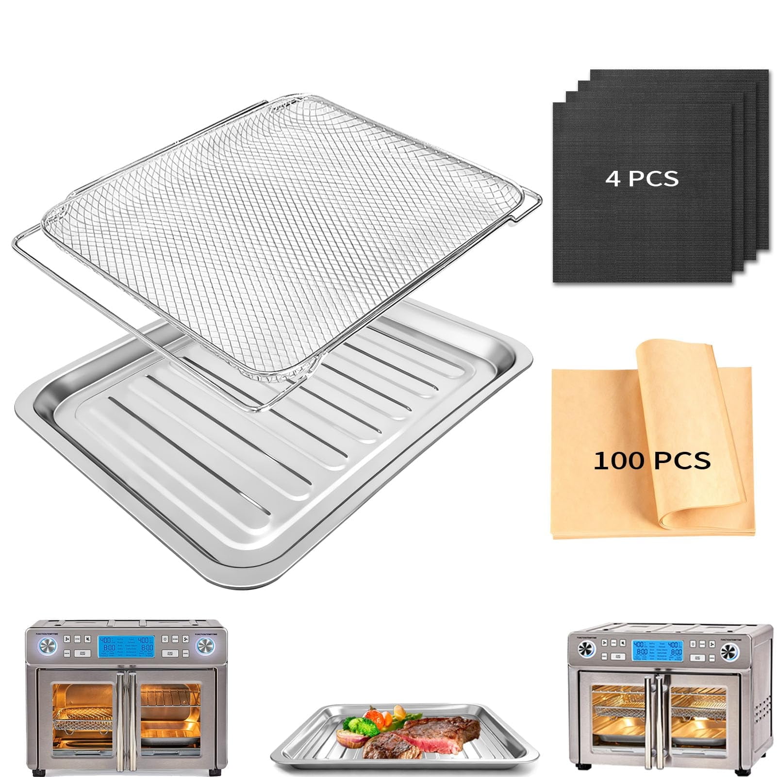 GWY 4-Pack Air Fryer Replacement Set for French Door 360 Extra Large ...