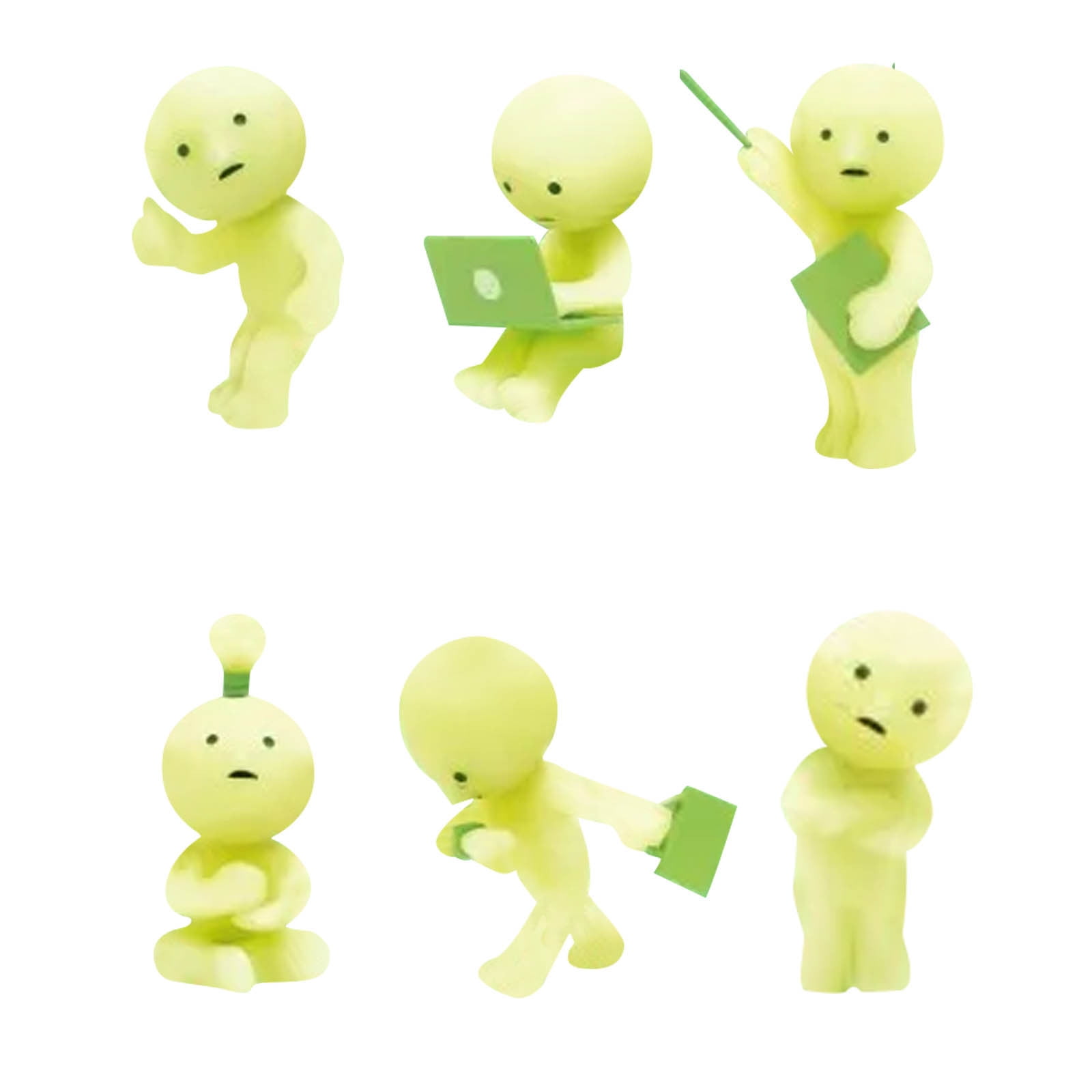 GWYSGDSJ Smiski Glow in The Dark Figure, Working Series, Random Style ...
