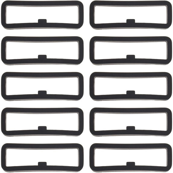 GWYYCG-10x 22/24mm Smartwatch Strap Ring Keeper Black Watch Band Ring ...