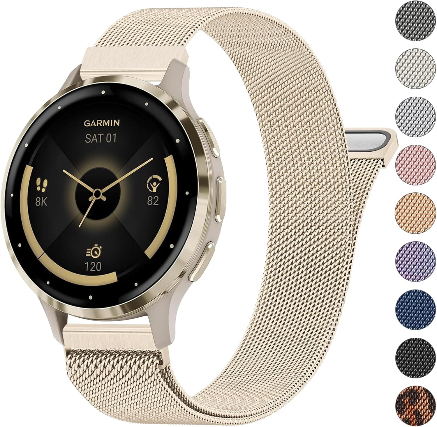 GWYYCG-18mm Metal Bands for Garmin Venu 3S / Venu 4 41mm / Venu 2S ...