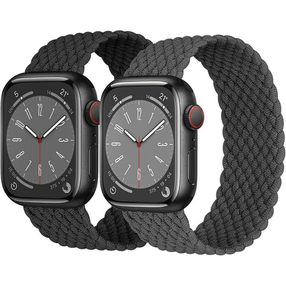 GWYYCG-2 Pack Braided Solo Loop For Apple Watch Band 40mm 41mm 42mm ...