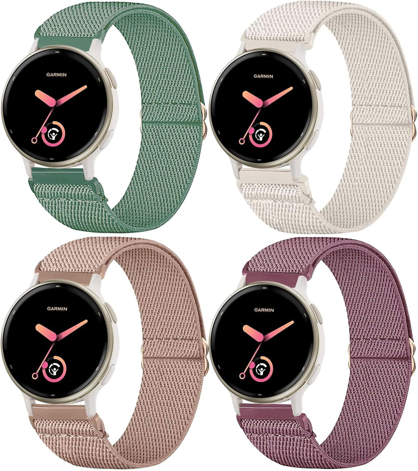 GWYYCG-4 Pack Stretchy Watch Bands Compatible with Garmin Vivoactive 6 ...