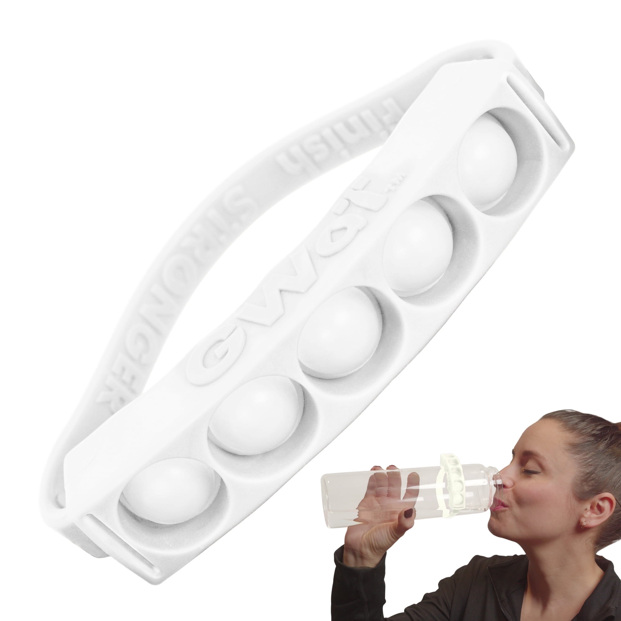 GWaT Water Tracker Band for Bottles – Frost White – Hydration Reminder ...