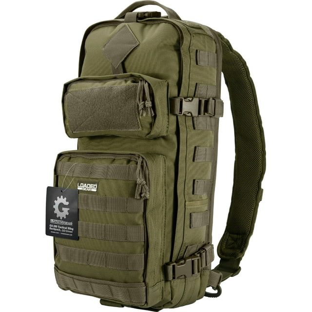 Loaded Gear GX-300 Tactical Sling Backpack - OD Green - Walmart.com