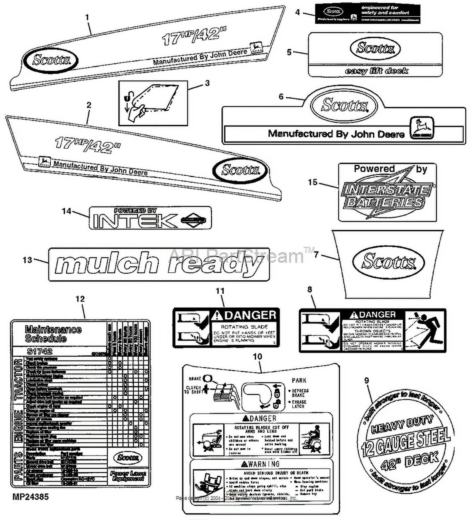 GX10377 LABEL fits JOHN DEERE (New OEM) - Walmart.com