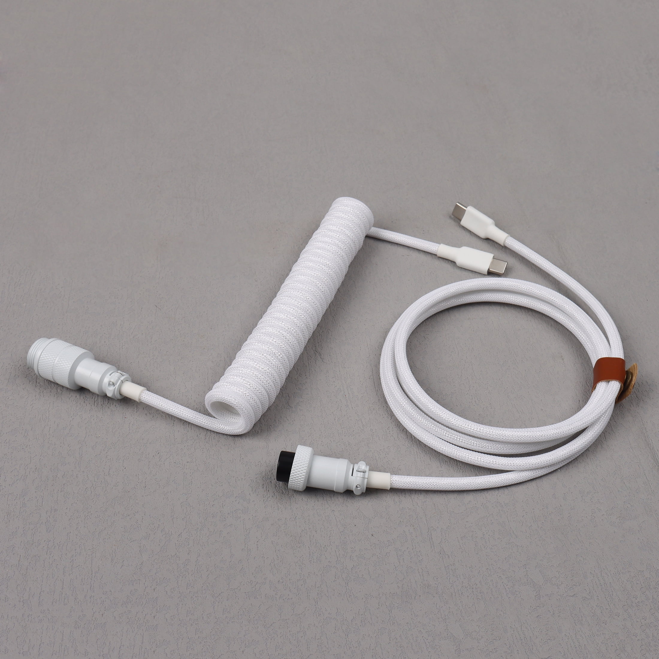 GX16 USB to Type C-C Male Coiled Paracord Cable Nylon Braided ...