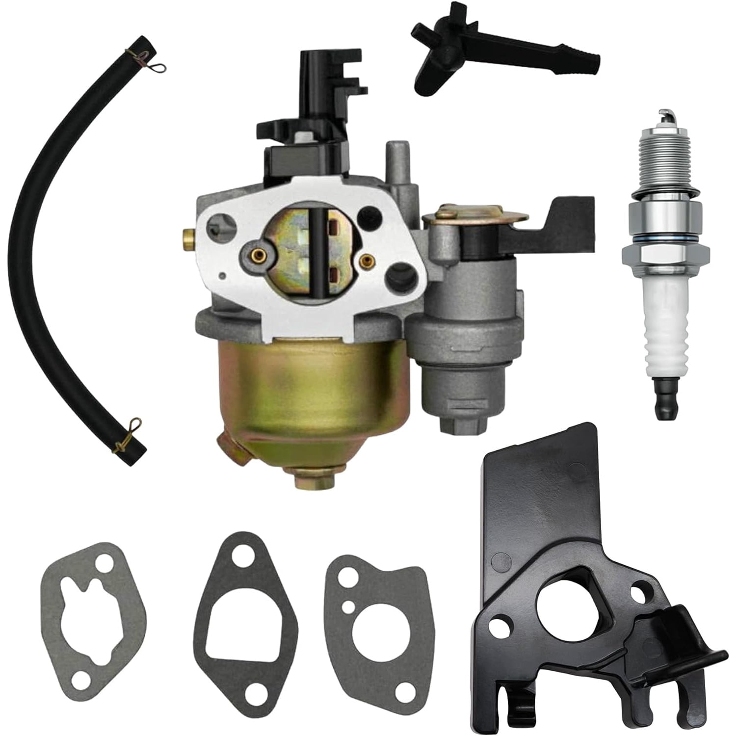 GX160 212cc Carburetor & Insulator Kit for Honda GX200 GX120 5.5 6.5 hp ...