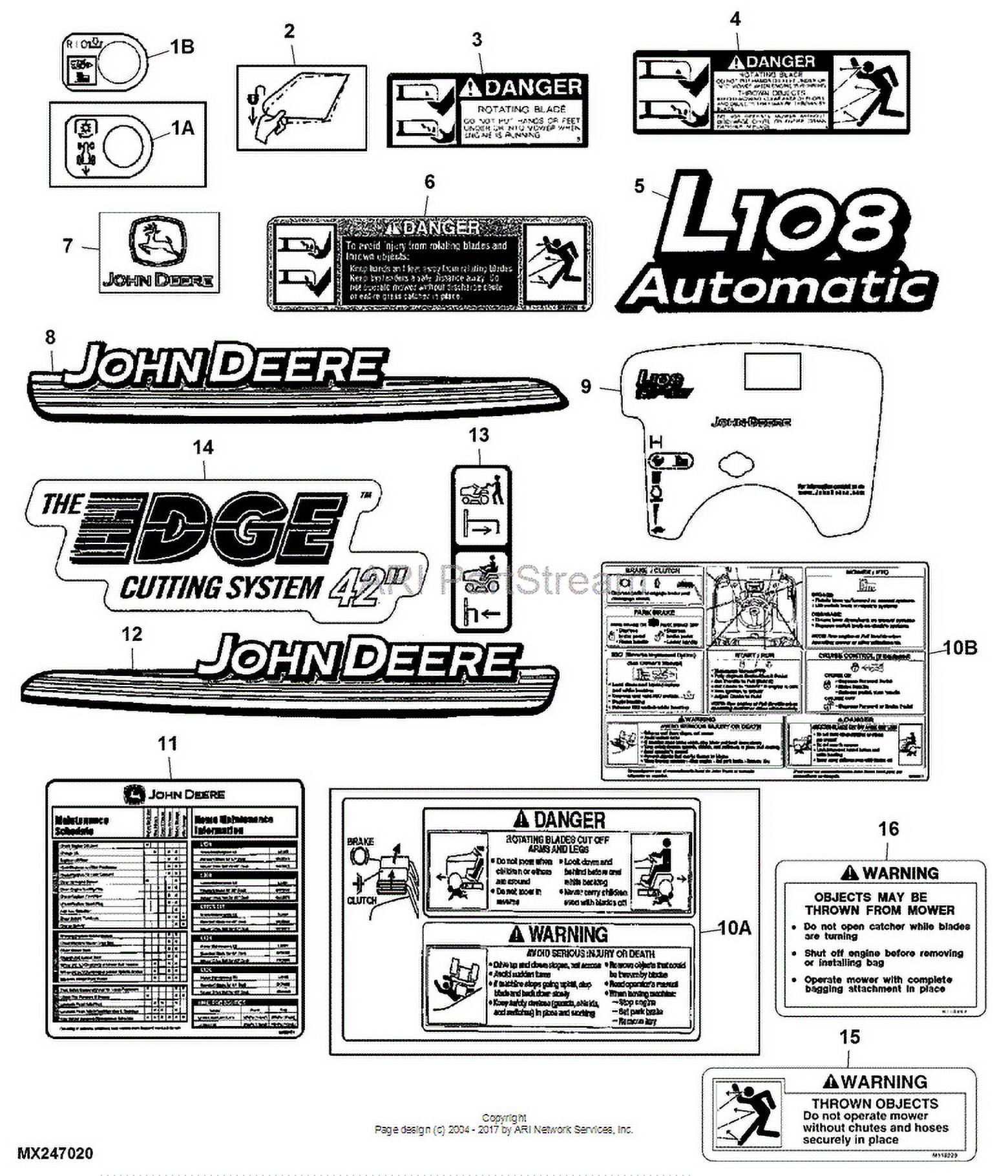 GX22061 LABEL fits JOHN DEERE (New OEM) - Walmart.com