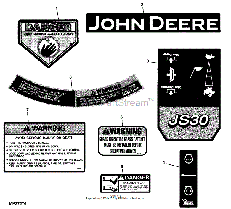 GX22246 LABEL fits JOHN DEERE (New OEM) - Walmart.com