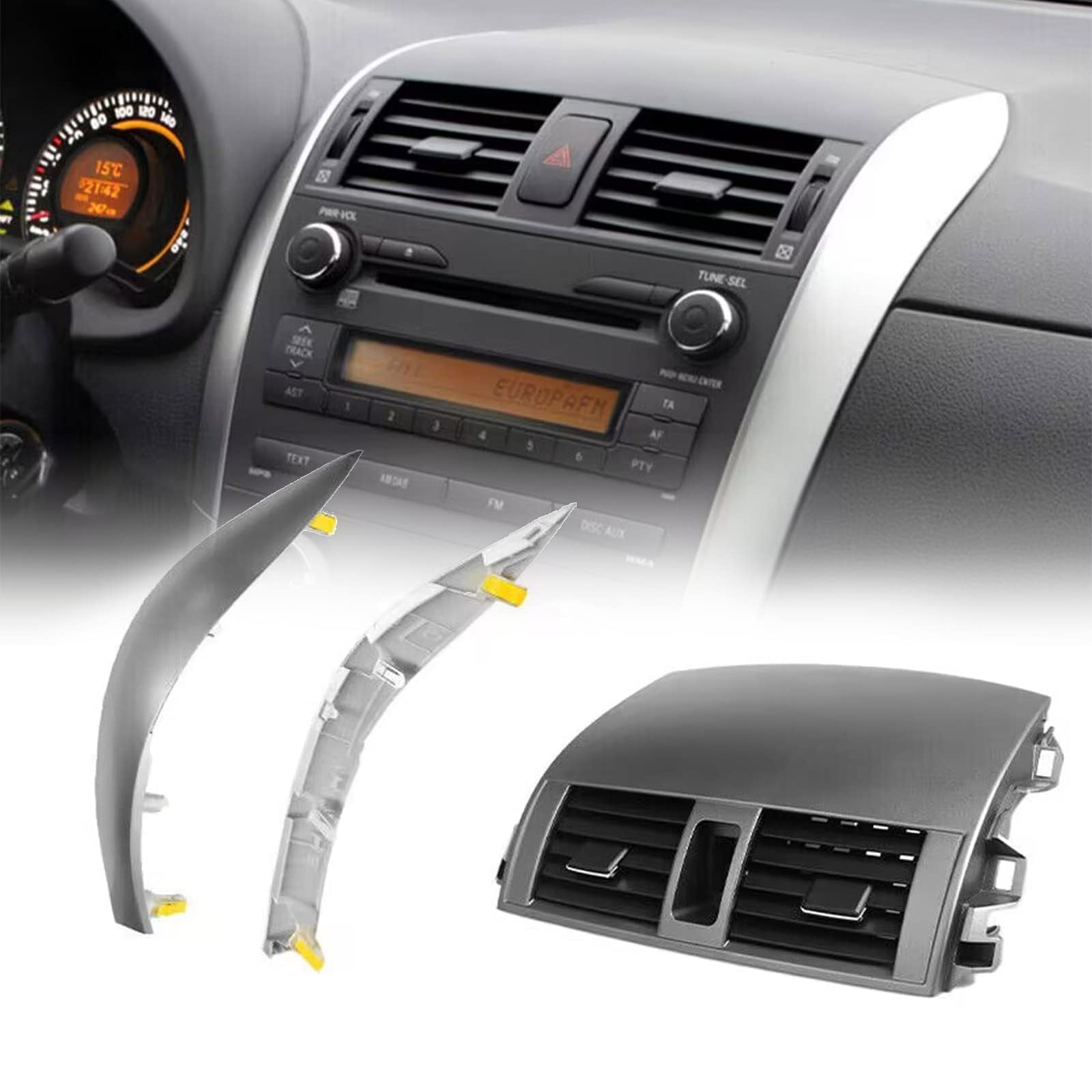GXARTS Center Dash A/C Outlet Air Vent Panel And Strip Trim 55670-02160 ...