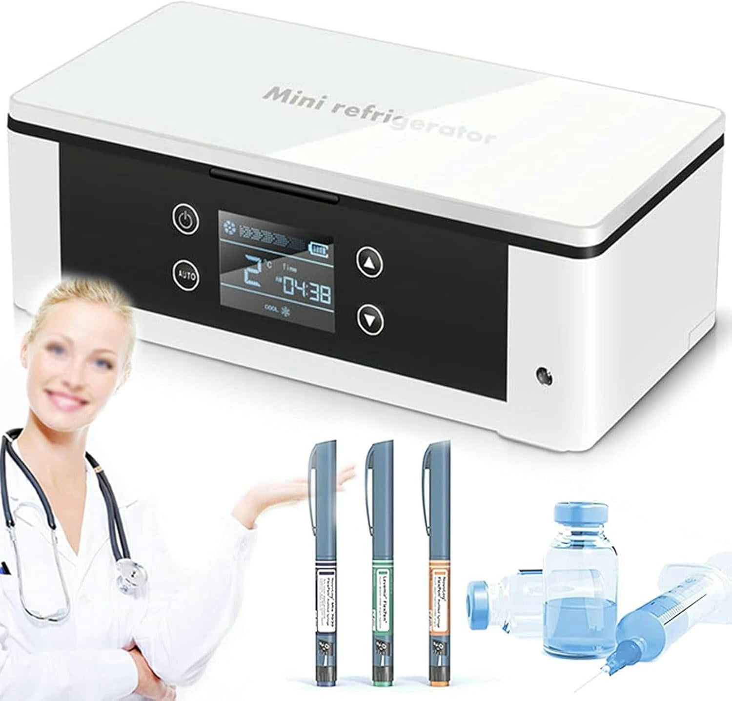 GXCZ Car Refrigerator Portable Mini Insulin Refrigerated Box,10200mah ...