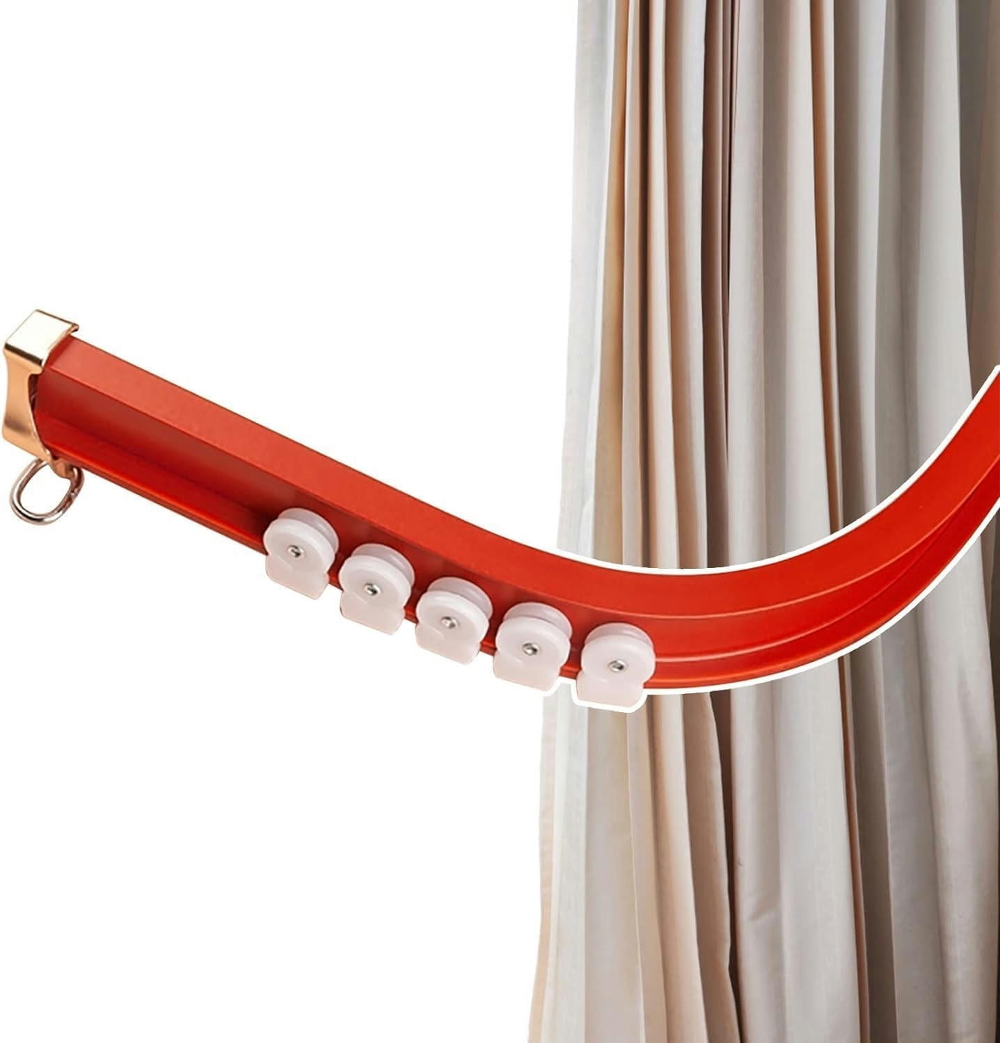 GXCZ Ceiling Curtain Rod Curved Curtain Track System, Ceiling/Wall ...