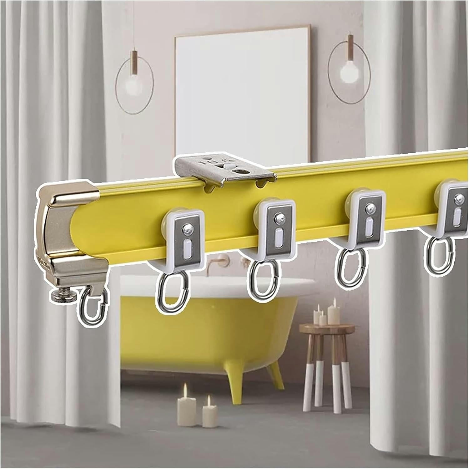 GXCZ Curtain Rod Curtain Track, Ceiling Curtain Track, Aluminum Alloy ...