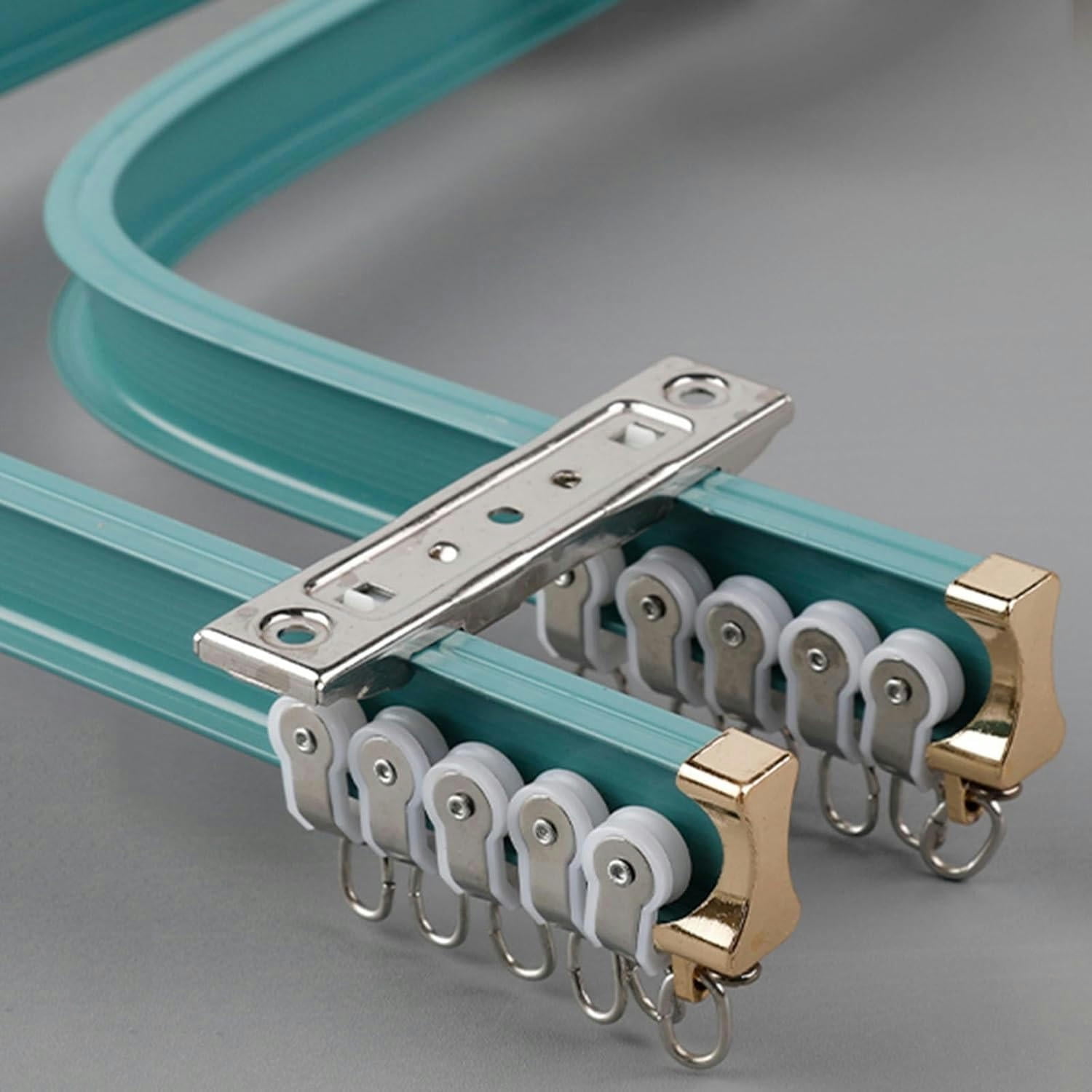 GXCZ Curtain Rods Bendable Curtain Track, Double Bar Rail For Curtains ...