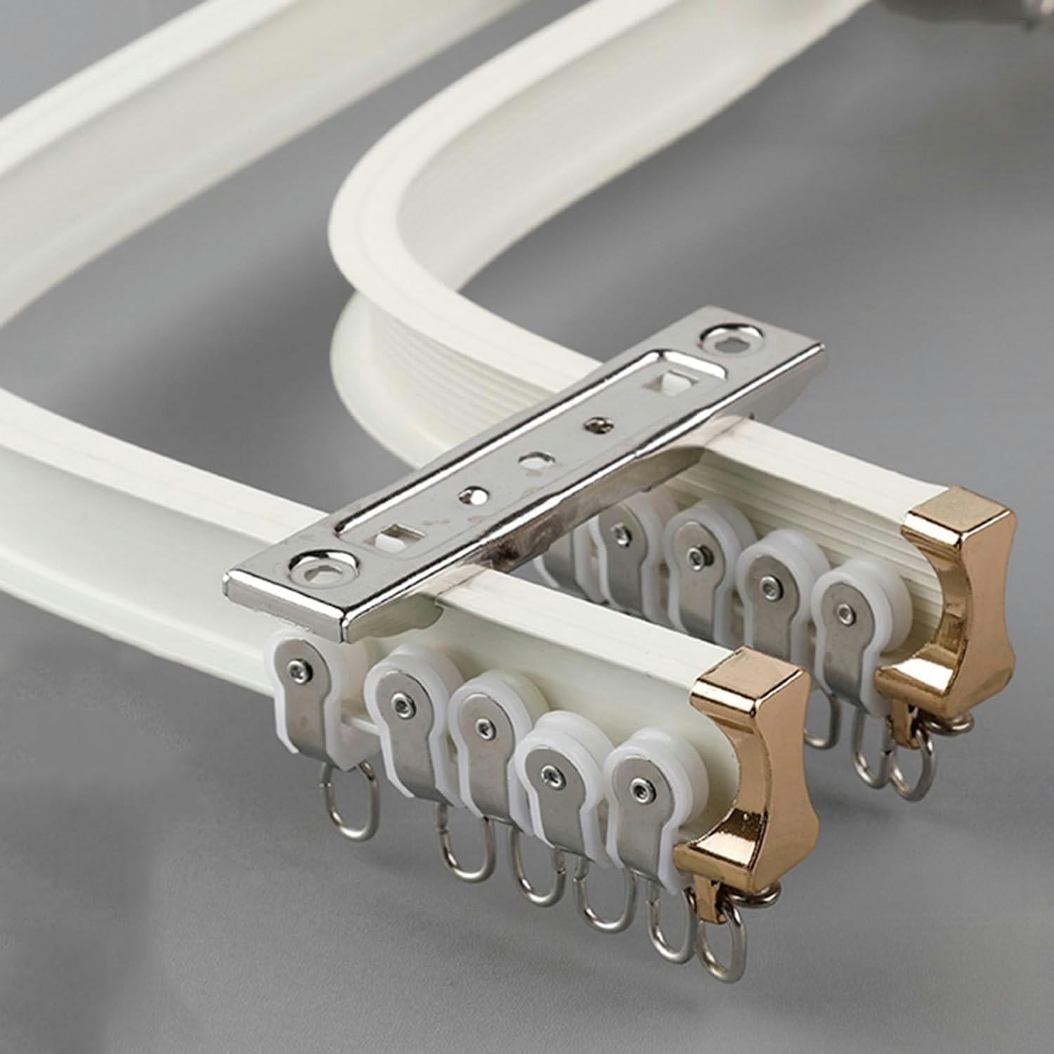 GXCZ Curtain Rods Bendable Curtain Track, Double Bar Rail For Curtains ...