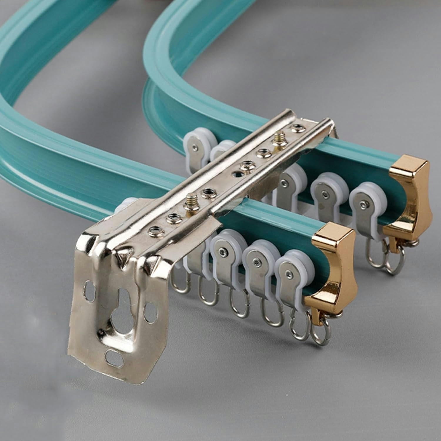 GXCZ Curtain Rods Bendable Curtain Track, Double Bar Rail For Curtains ...