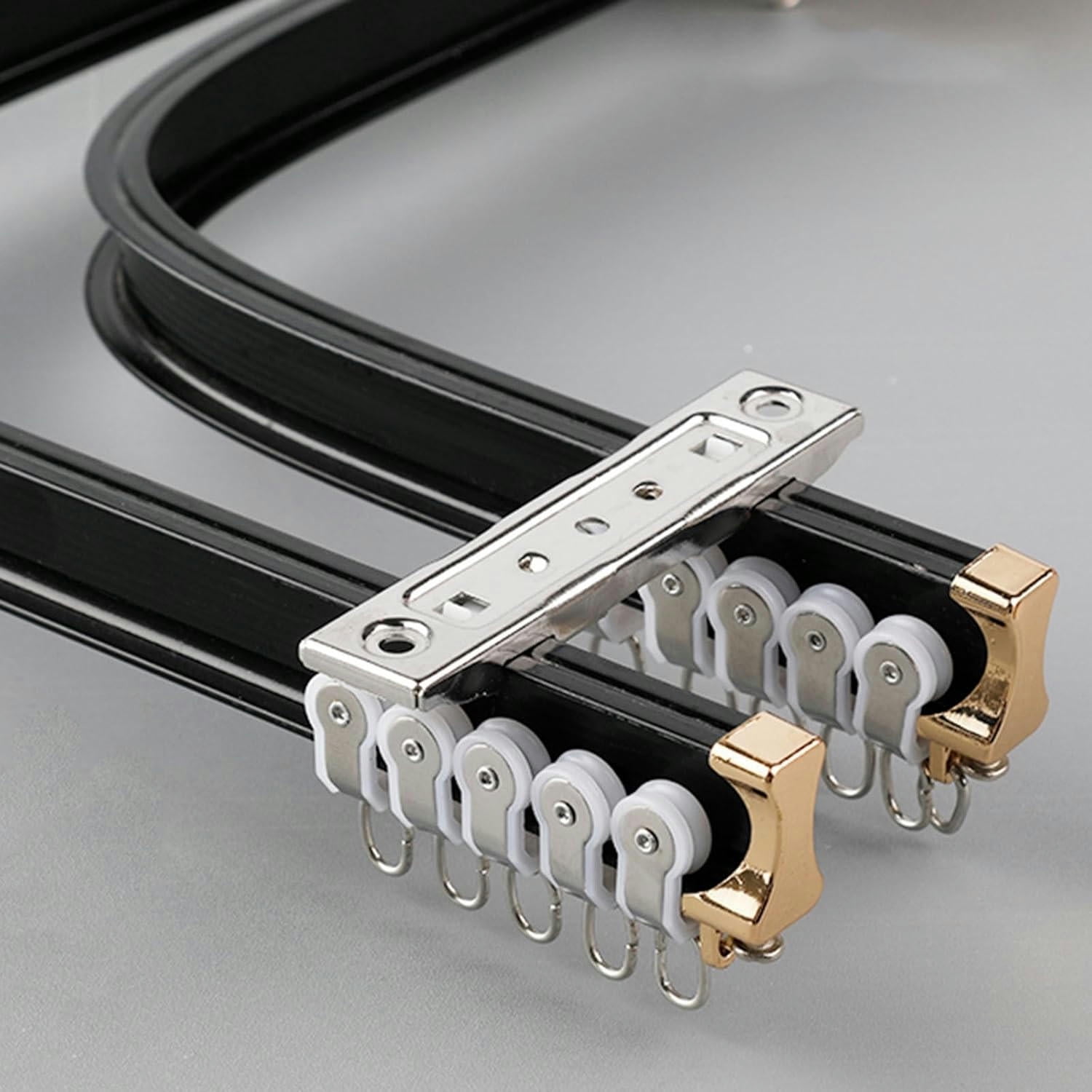 GXCZ Curtain Rods Bendable Curtain Track, Double Bar Rail For Curtains ...