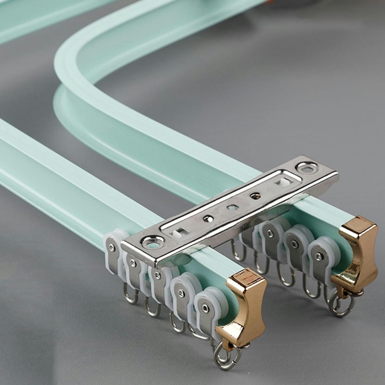 GXCZ Curtain Rods Bendable Curtain Track, Double Bar Rail For Curtains ...