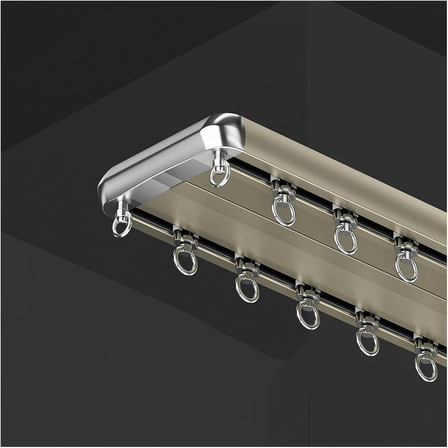 GXCZ Curtain Rods Double Curtain Track (70-600cm) Heavy Conjoined ...