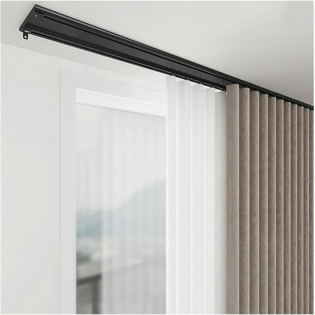 GXCZ Curtain Rods Double Curtain Track (Ceiling Mount) Heavy-Duty ...