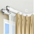 GXCZ Curtain Rods Flexible Bendable Curtain Track 100-600cm, Heavy Duty ...