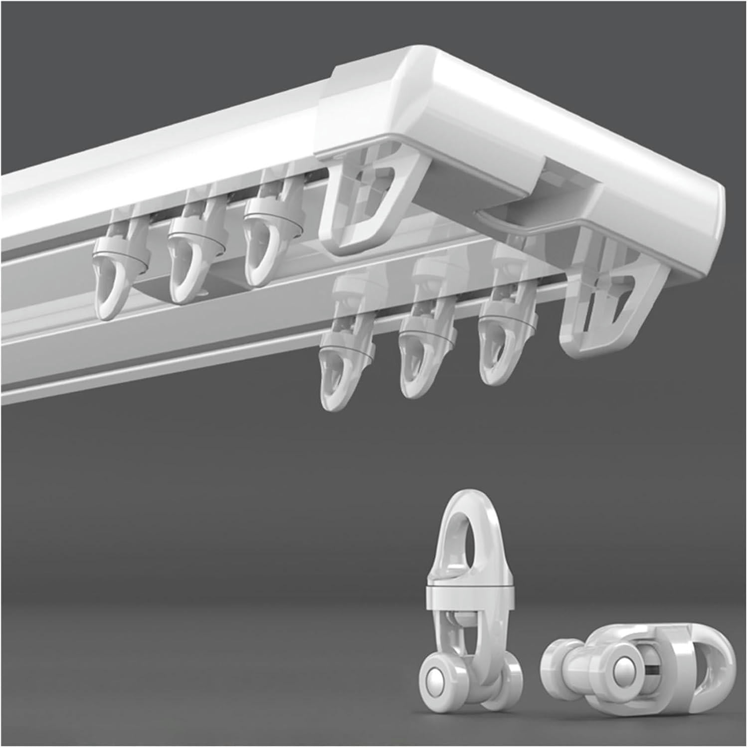 GXCZ Curtain Rods Heavy-Duty Curtain Conjoined Double Track - 70cm ...