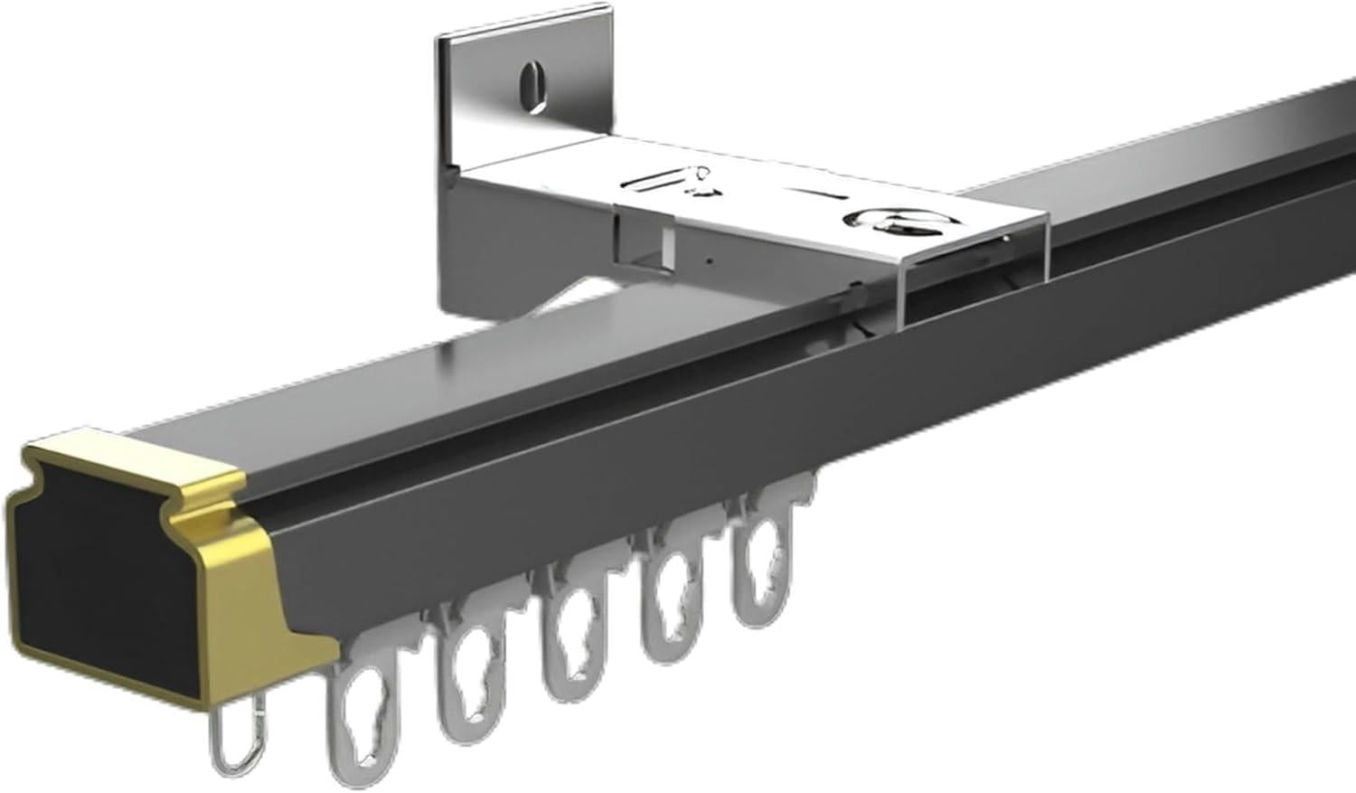 GXCZ Curtain Rods Heavy Duty Curtain Track System Set, 70-600cm/2.2-19 ...
