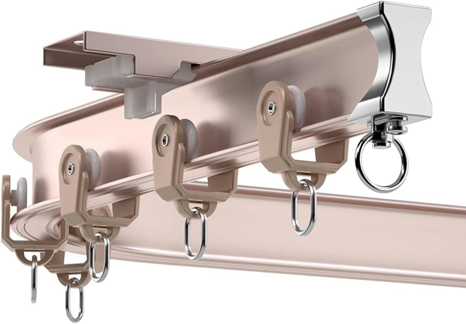 GXCZ Curtain Rods Heavy Duty Curtain Rod, Curved Curtain Track, Wall ...